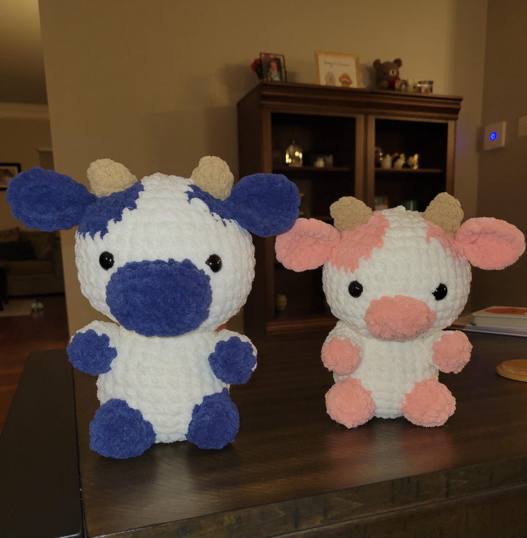 Blue and Pink Cow Matching Couple Gift Set of 2 - Etsy