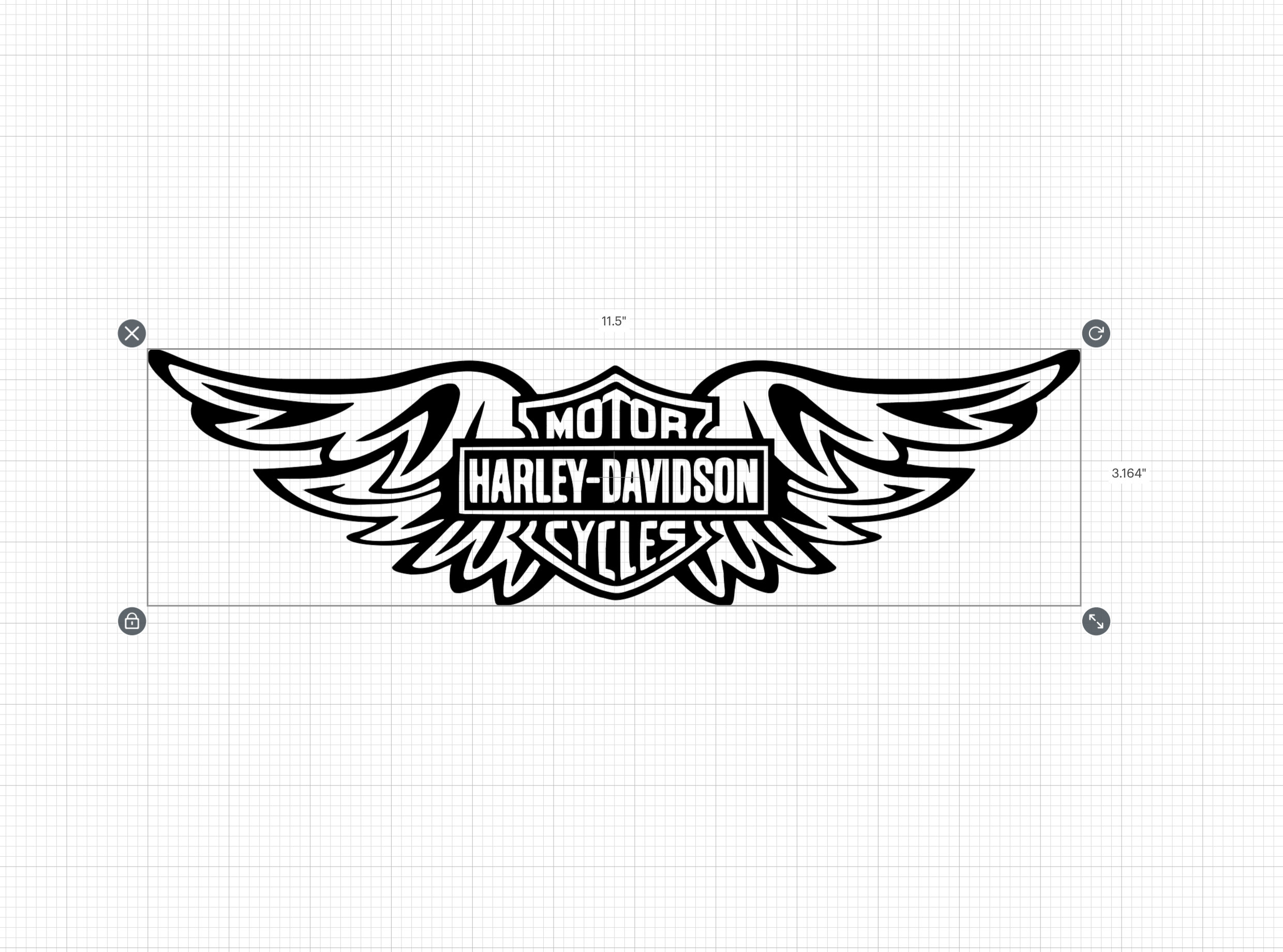 Harley Davidson Logo Stencil VINYL 11.5x3.1 In Stencil - Etsy