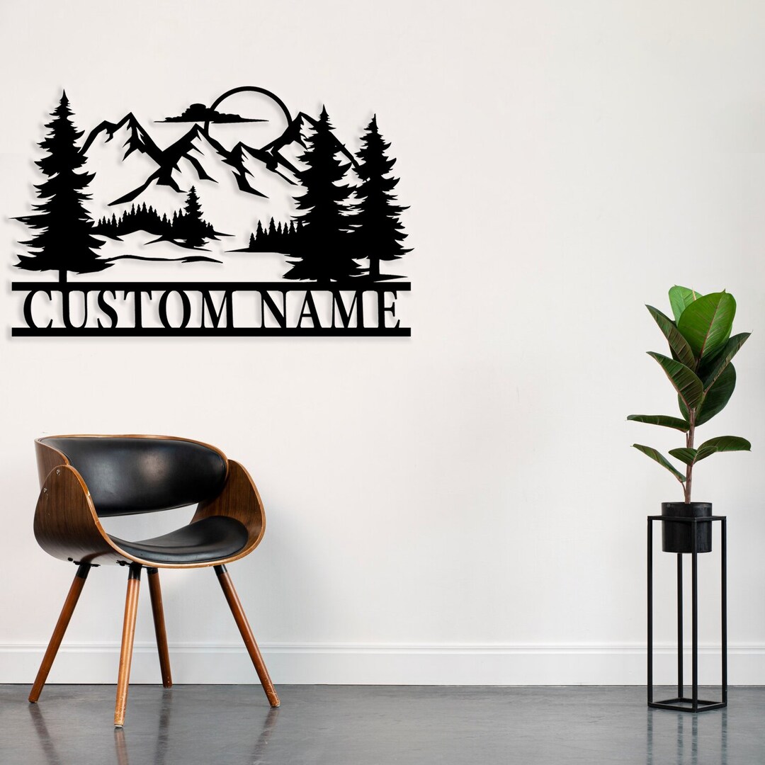Mountain Wall Art, Large Mountain Wall Art, Mountain Metal Wall Art ...