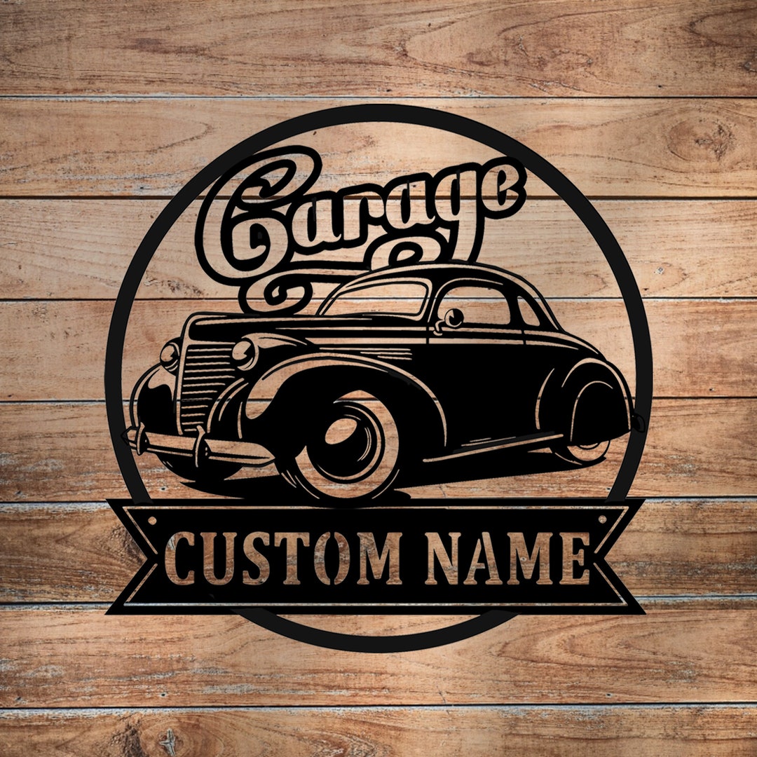 Personalized Metal Car Sign,car Signs for Garage,car Name Sign,muscle ...