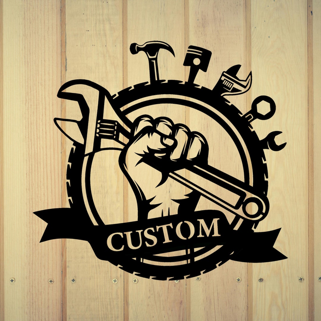 Custom Workshop Sign With Date,established Date,tool Shop Metal Sign ...