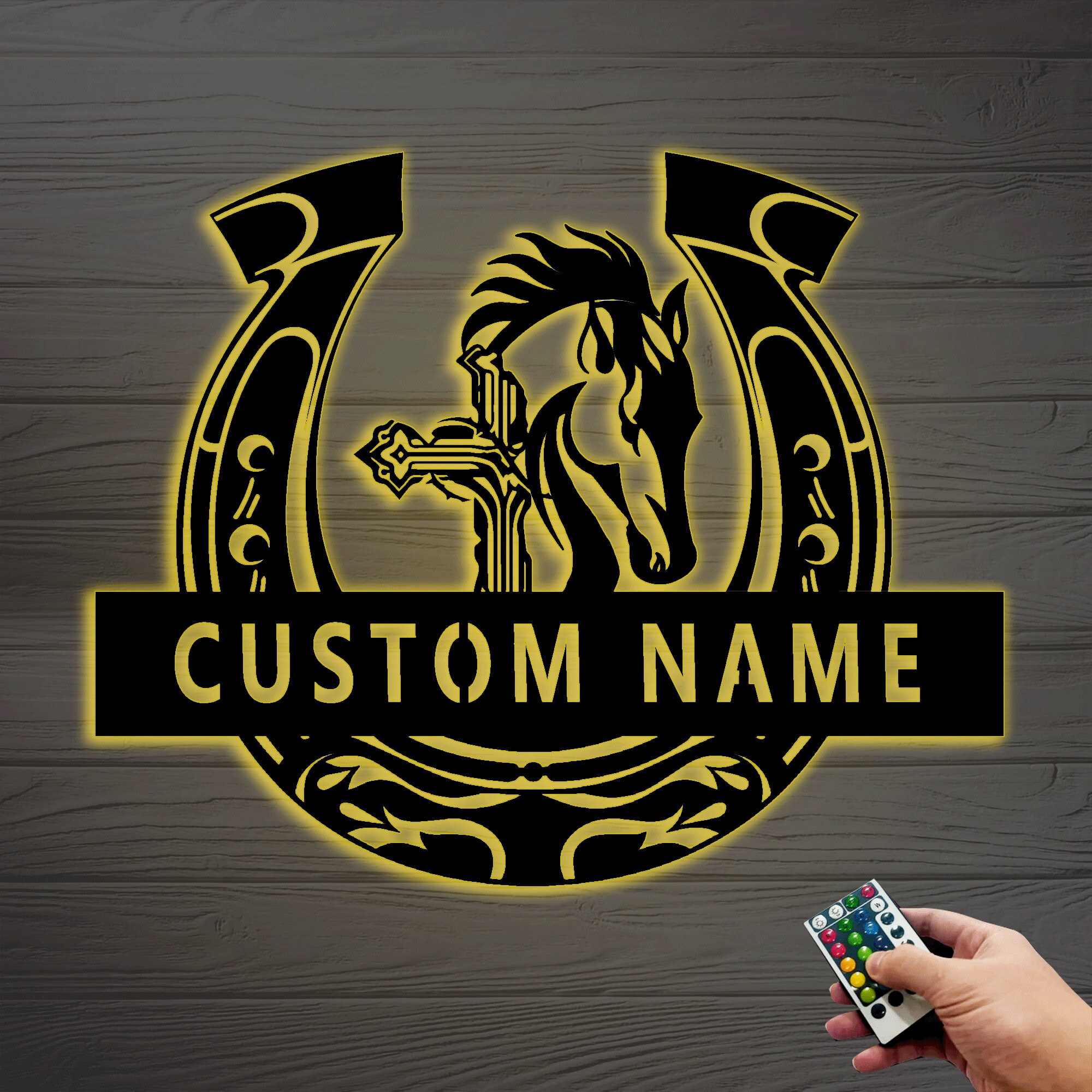 Personalized Horse Metal Name Tag With LED Light,custom Metal Horse Tag ...