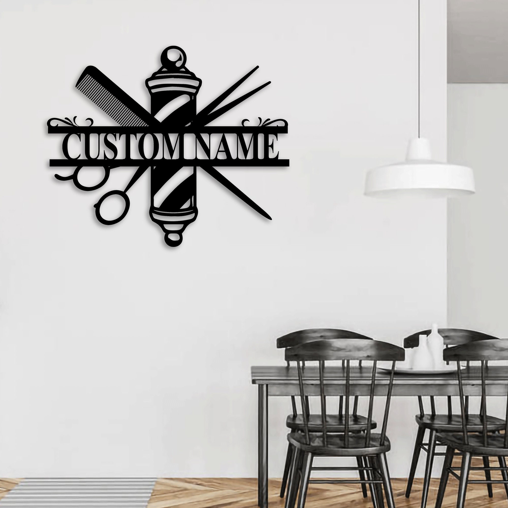 Personalized Barber Shop Metal Sign With LED Lightbarber Shop - Etsy UK