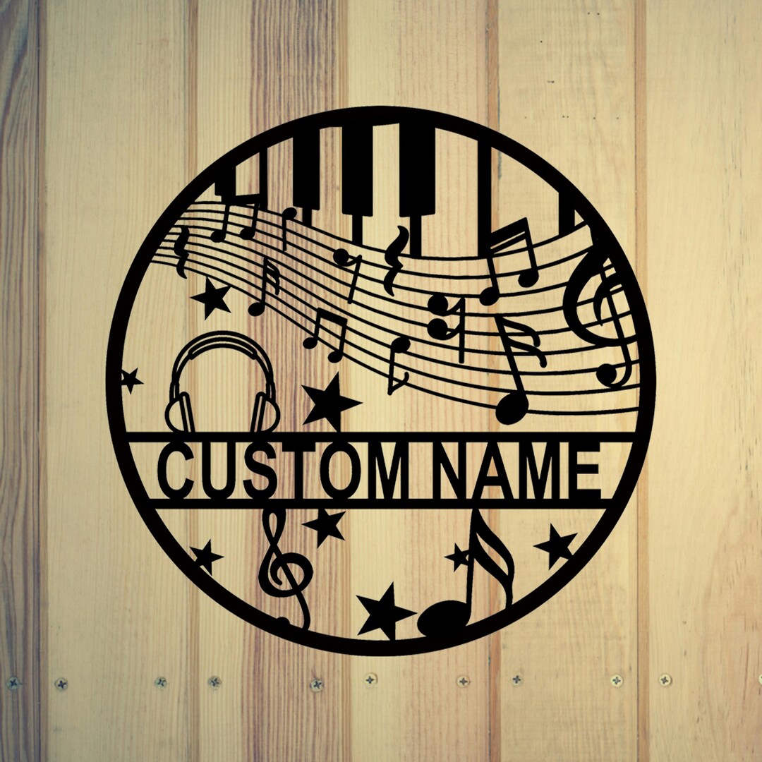 Personalized Music Notes Metal Sign Music Teacher Metal Wall Art Music ...