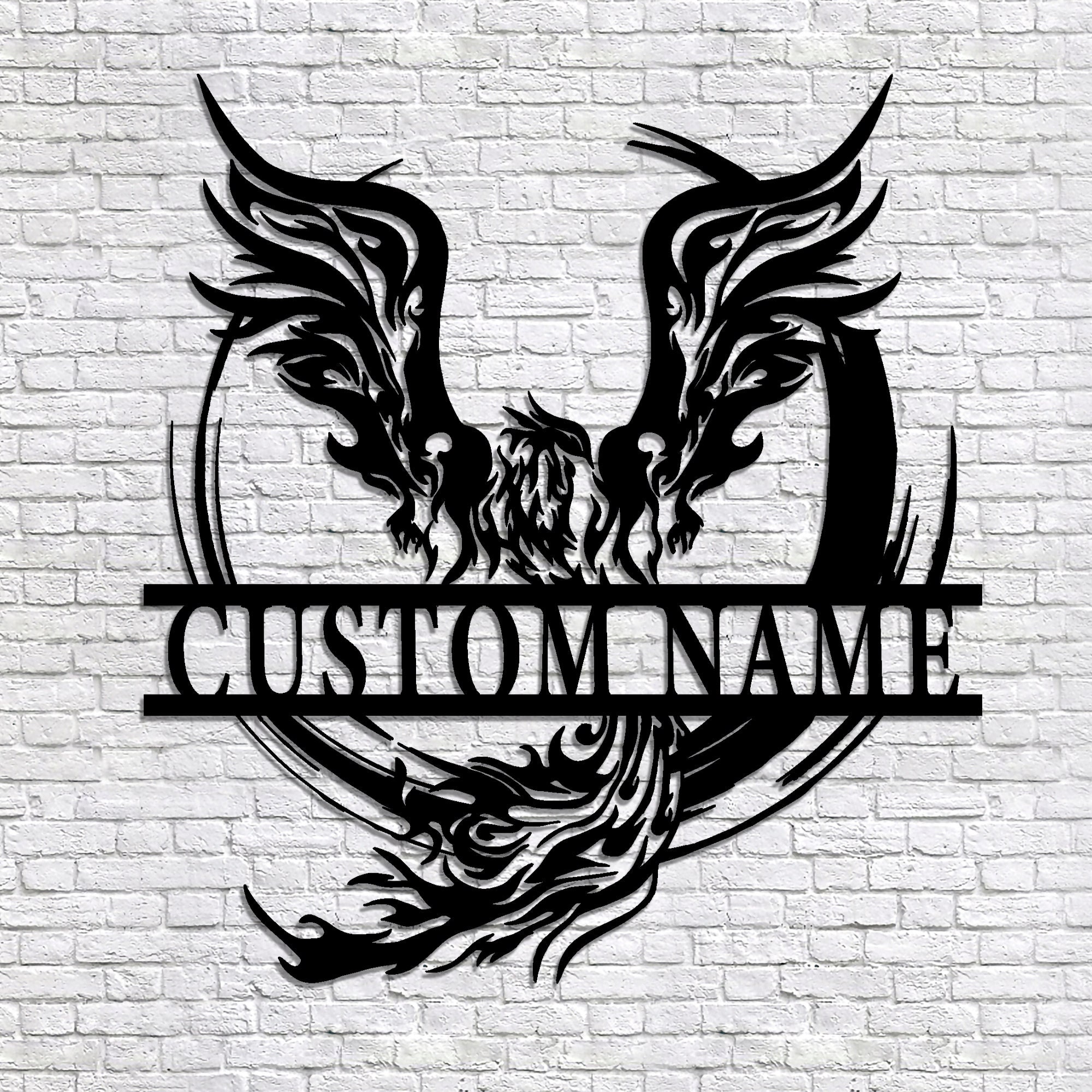 Personalized Firebird Eagle Metal Wall Art With LED - Etsy