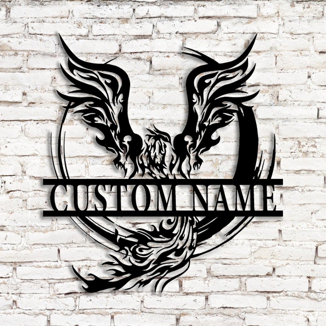 Metal Phoenix Wall Art, Phoenix Fire Metal Art, Sign, Handmade in US ...