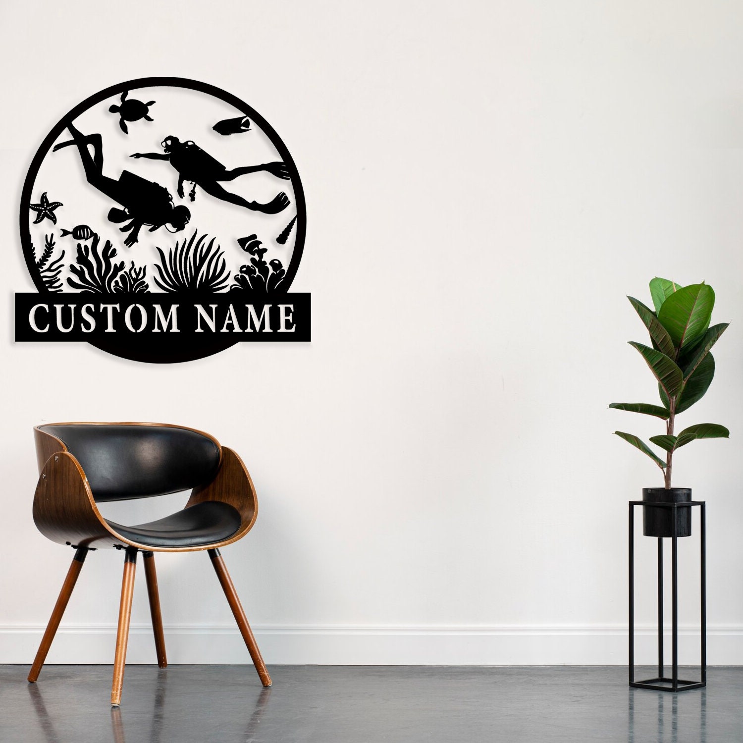 Custom Couple Scuba Diving Metal Sign Art, Personalized Scuba Diving ...