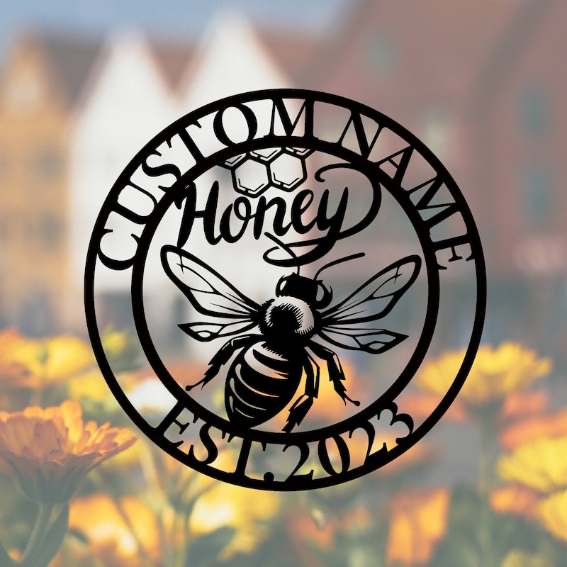 Metal Bee Sign - Etsy