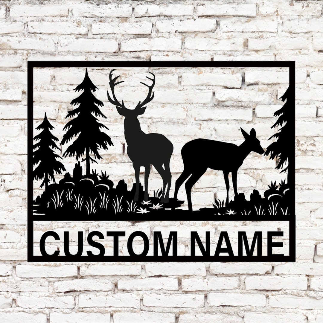 Custom Deer Sign, Custom Metal Art, Personalized, Cut to Order, Closing ...