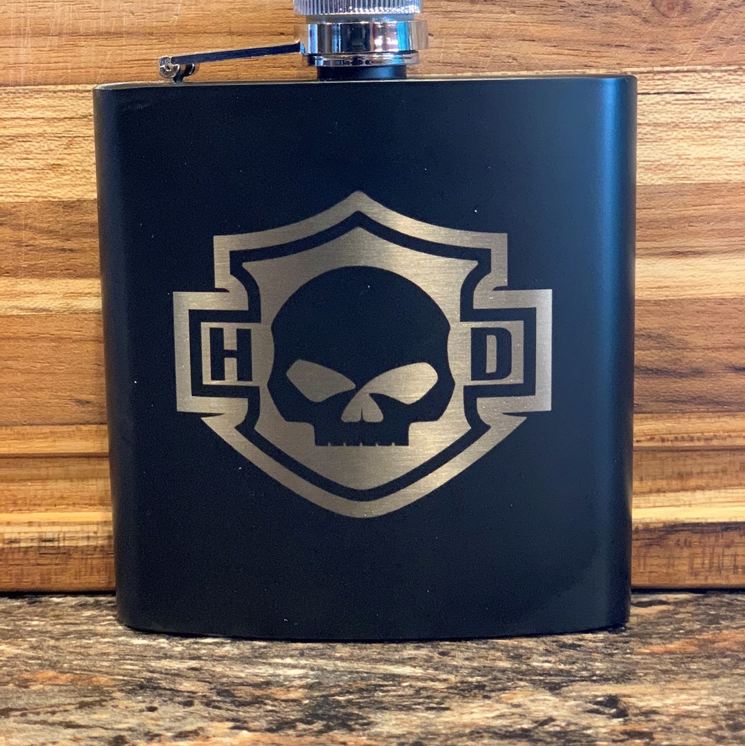 Harley Davidson Gift Flask Personalized Mom Dad Biker Gift - Etsy