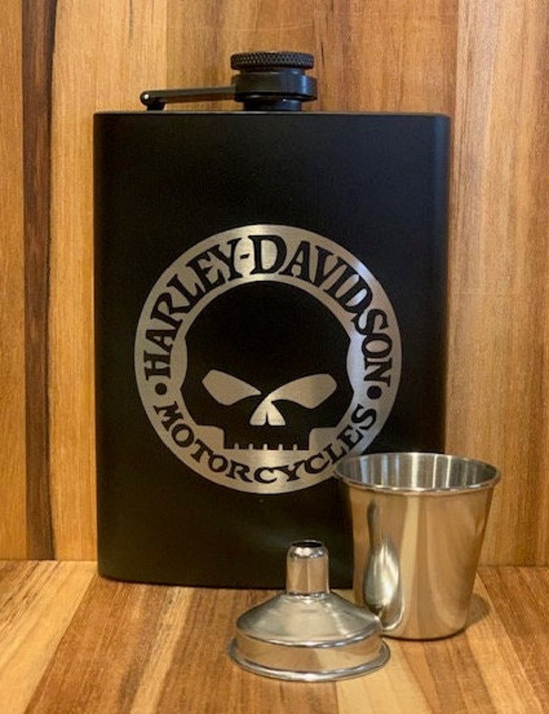 Harley Davidson Gift Flask, Personalized, Mom Dad Biker Gift, Groom ...