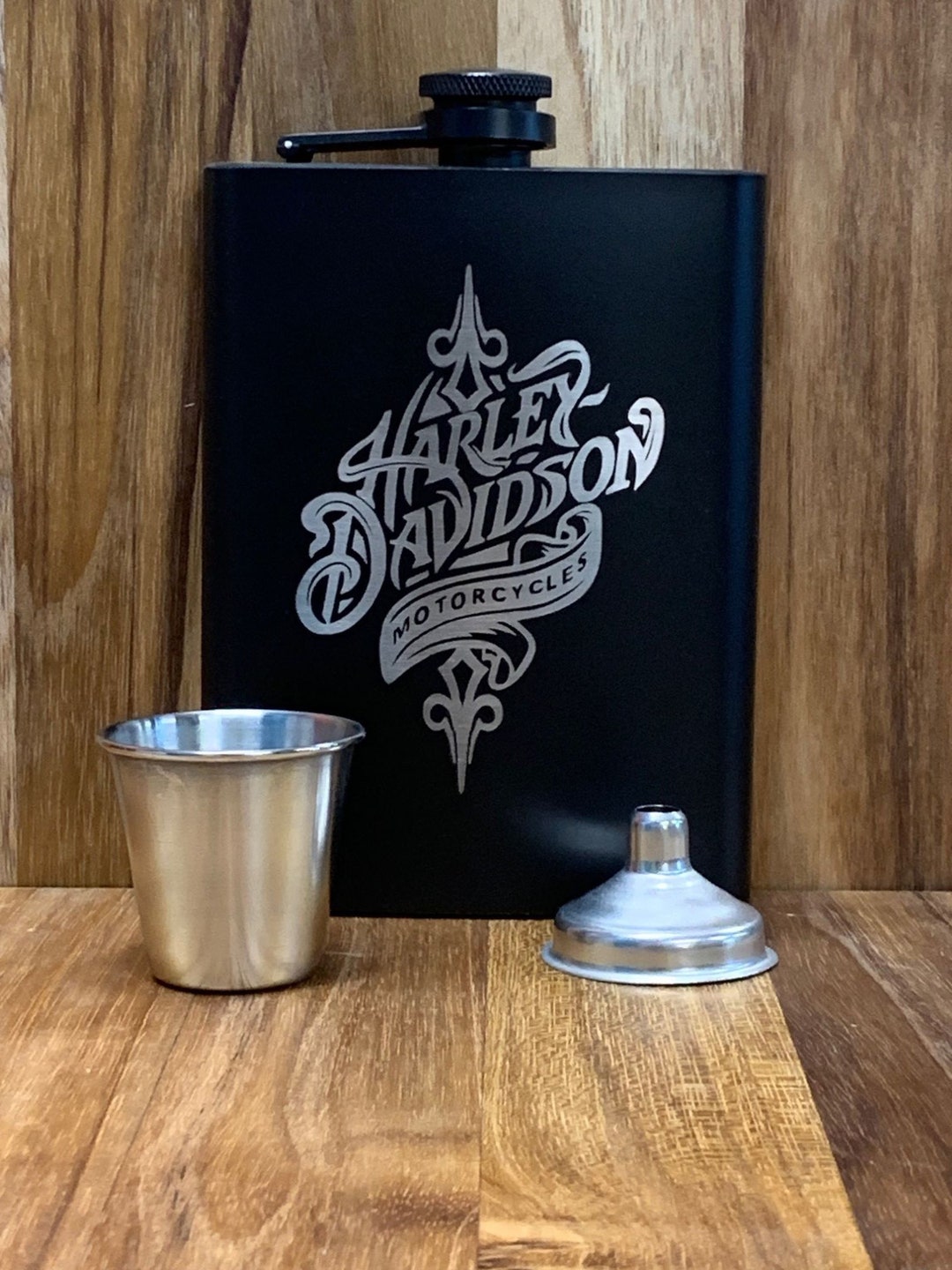 HARLEY DAVIDSON, Engraved, Personalized 8oz Flask Each Flask Comes With ...
