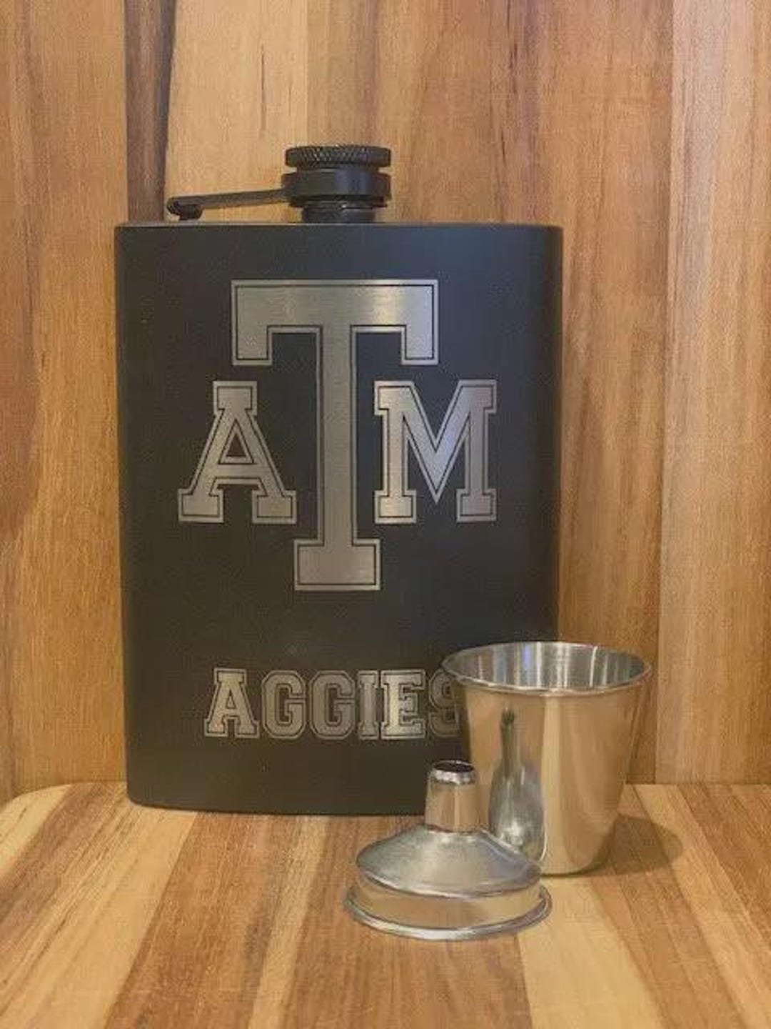 Personalized Texas A&M Aggies Flask Set: Engraved Stainless Steel, 8oz ...