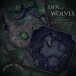 Den of Wolves, 4k, Digital, Map, Pack, Wolf, Roll20, Dnd, 5e, TTRPG ...