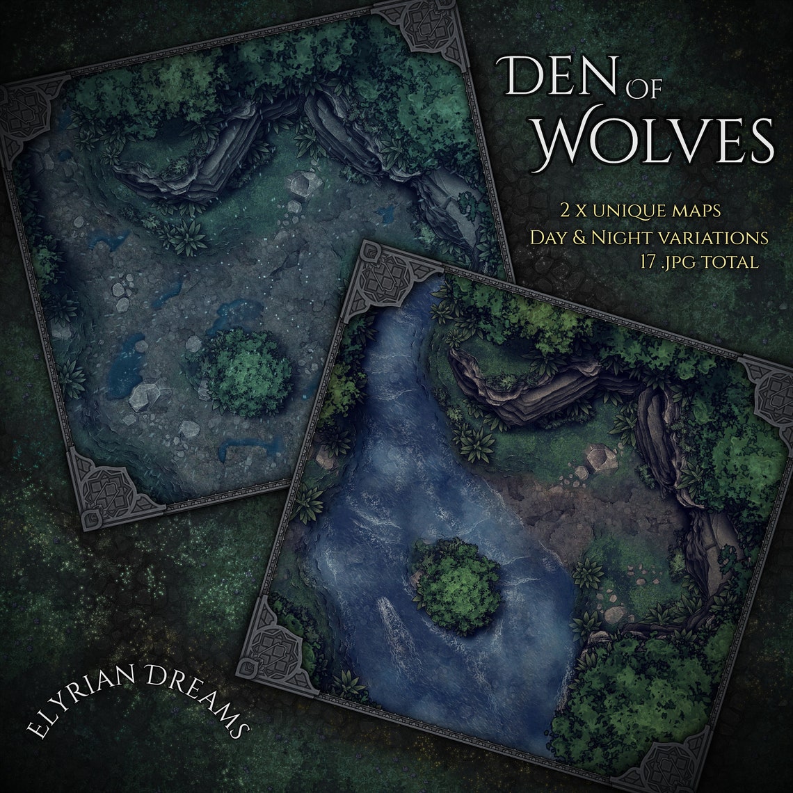 Den of Wolves, 4k, Digital, Map, Pack, Wolf, Roll20, Dnd, 5e, TTRPG ...