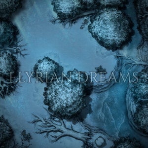 Riverside Campsite, Winter, 4k, Digital, TTRPG, Map Pack, D&D, Roll20 ...