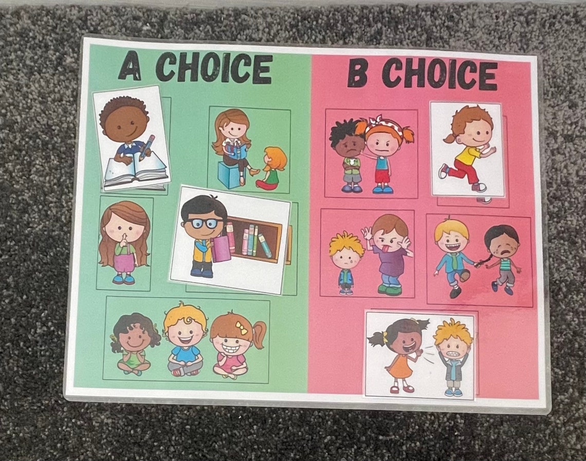 Behaviour Choices Visual Activity Differentiated Accessible for Special ...