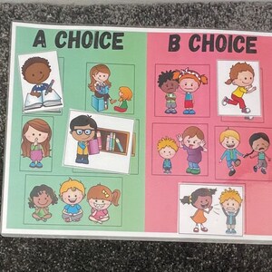 Behaviour Choices Visual Activity Differentiated Accessible for Special ...