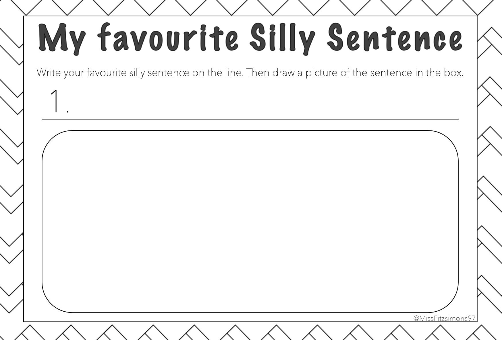 Literacy Rotation Activity - Roll a Silly Sentence - Digital Download ...