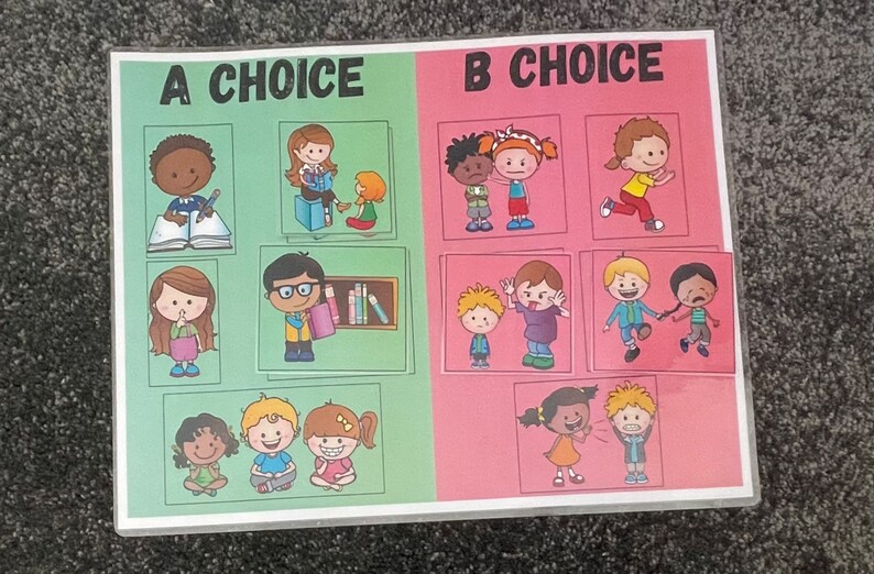Behaviour Choices Visual Activity Differentiated Accessible for Special ...
