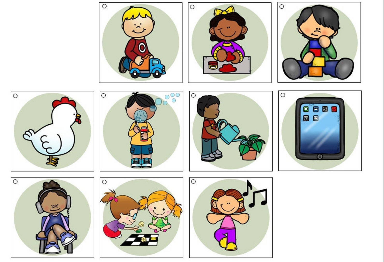 Lanyard Visuals - Non Verbal Communication - Special Education - Etsy