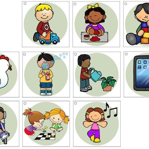 Lanyard Visuals - Non Verbal Communication - Special Education - Etsy