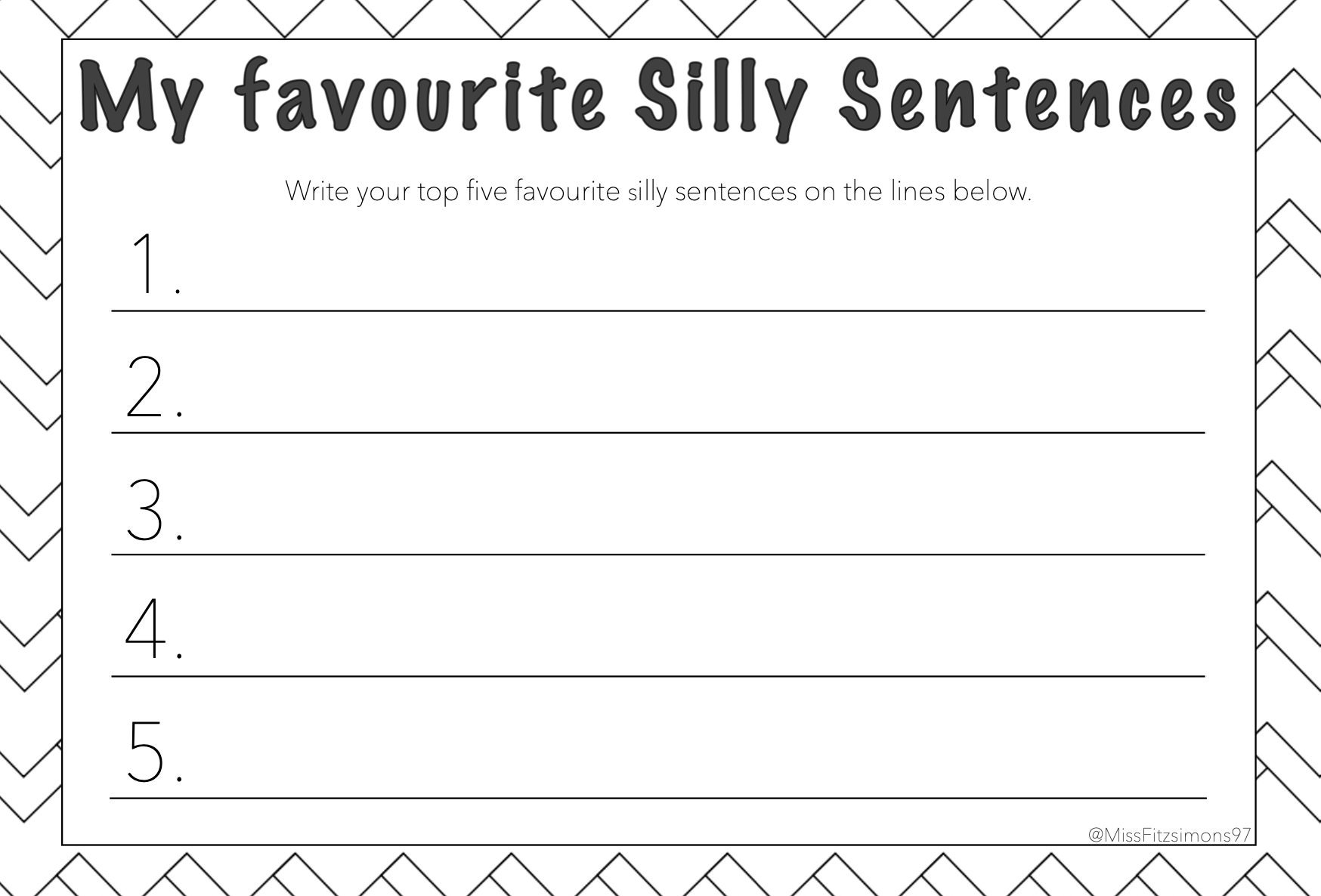 Literacy Rotation Activity - Roll a Silly Sentence - Digital Download ...