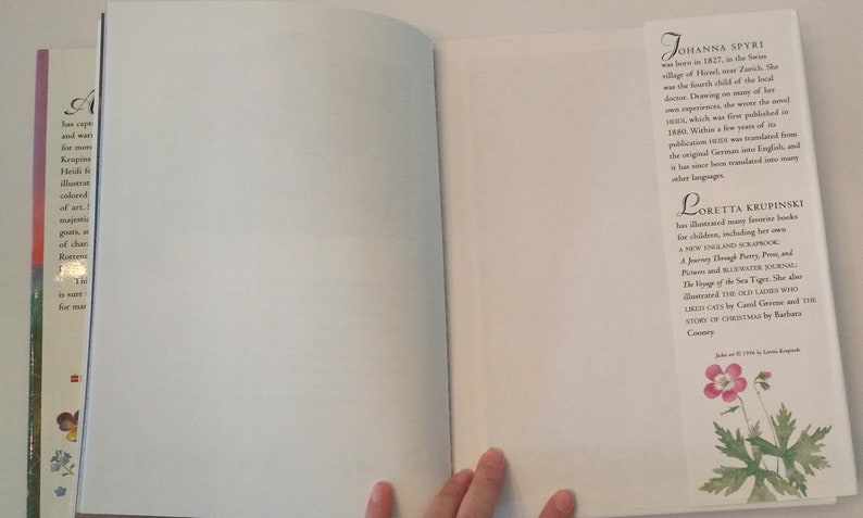 Heidi by Johanna Spyri Illustrated and Retold by Loretta Krupinski 1996 ...