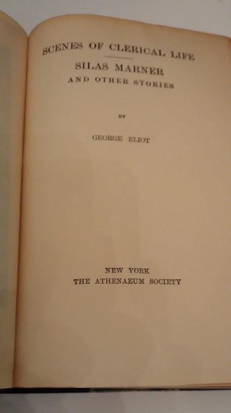 Scenes of Clerical Life, Silas Marner and Other Stories by George Eliot ...