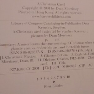 A Christmas Carol Charles Dickens Signed by Dean Morrissey Illustrator ...