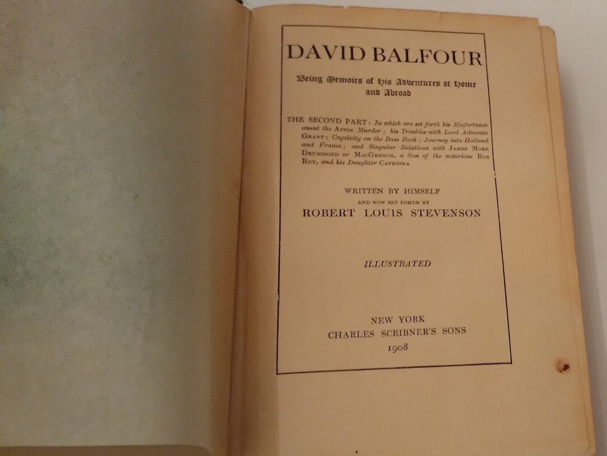 David Balfour Robert Louis Stevenson Illustrated Charles Scribner's ...