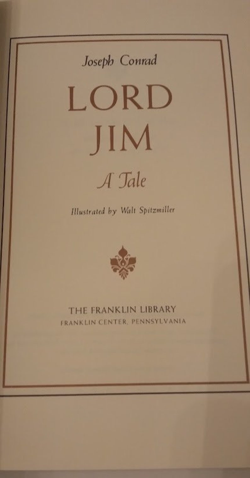 Lord Jim Joseph Conrad Franklin Library 1991 - Etsy