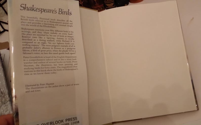 Shakespeare's Birds Peter Goodfellow, Illustrated by Peter Hayman 1983 ...
