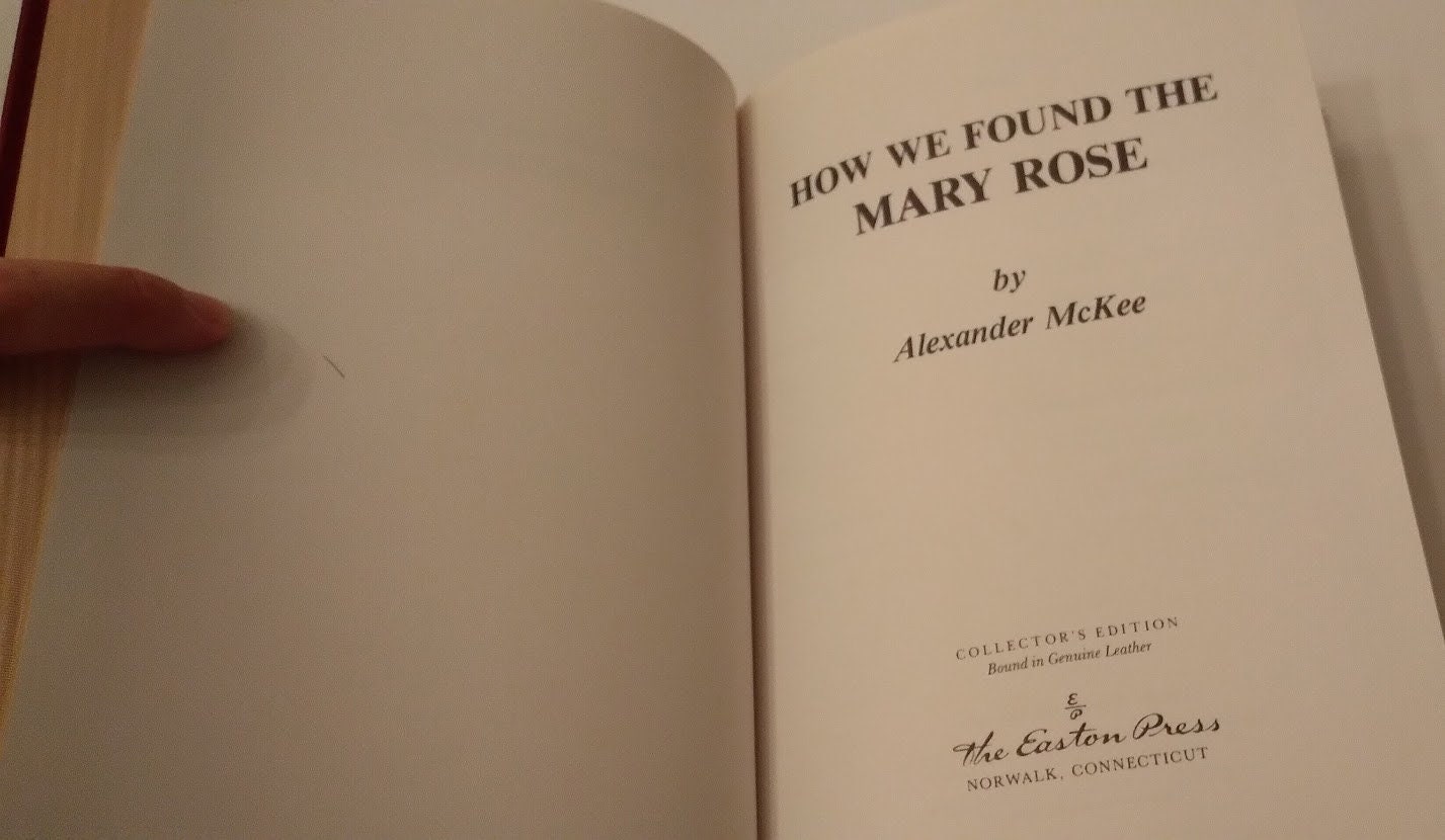 How We Found the Mary Rose by Alexander Mckee Easton Press - Etsy