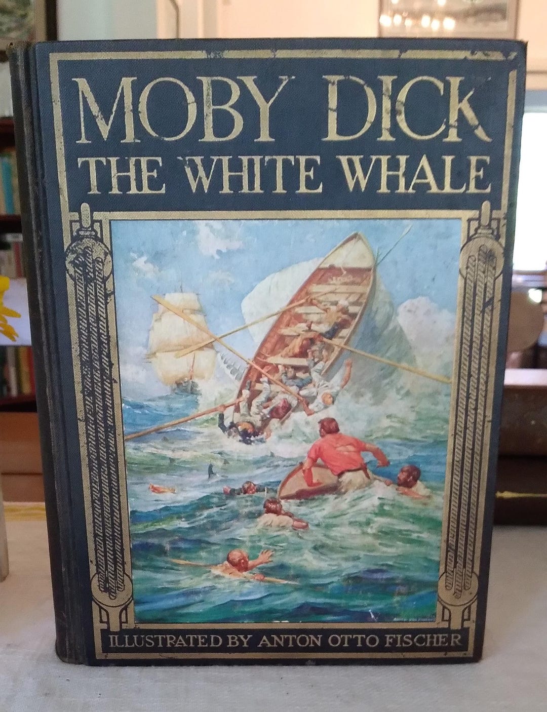 Moby Dick the White Whale Herman Melville, Illustrated by Anton Otto ...