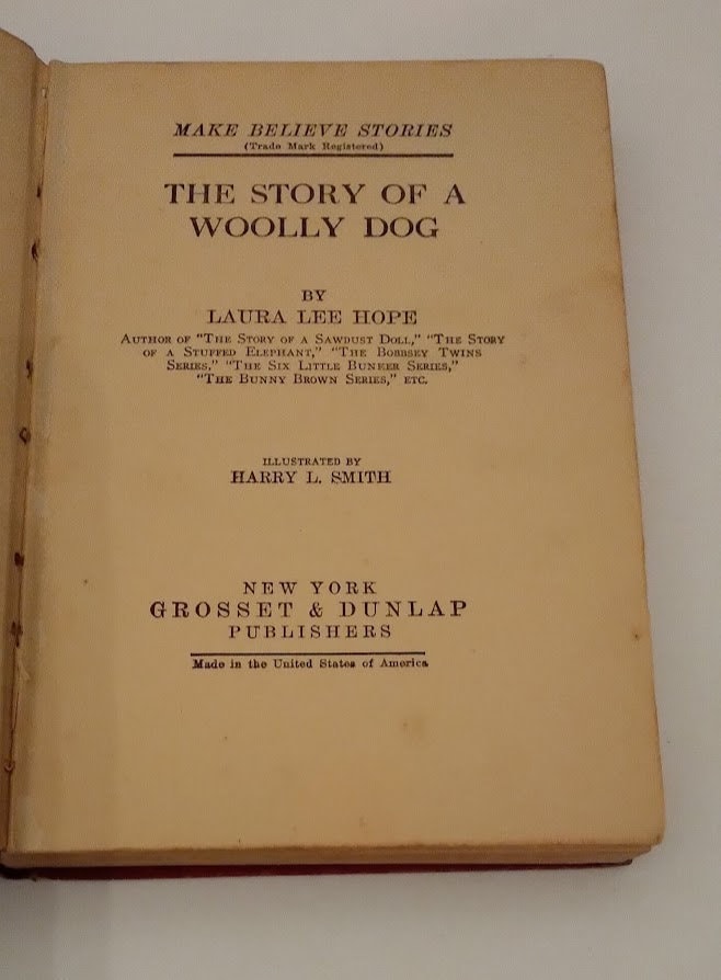 The Story of A Woolly Dog, Laura Lee Hope 1923 - Etsy