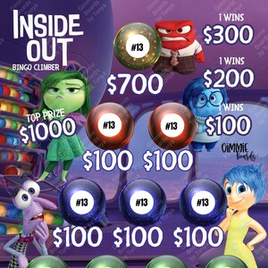 Inside Out Climber Bingo Board - Etsy
