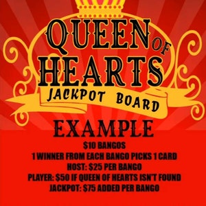 Queen of Hearts Jackpot Board 8x10in! - Etsy