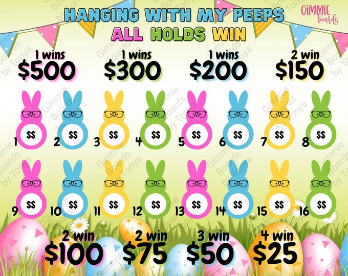 Hanging With My Peeps All Holds Win Bingo Board - Etsy