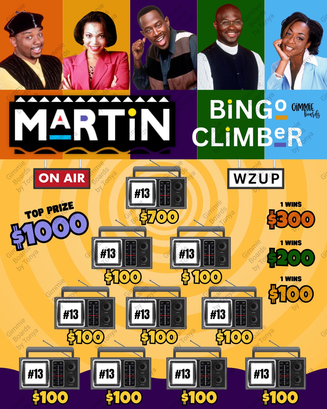 Martin Climber Bingo Board - Etsy