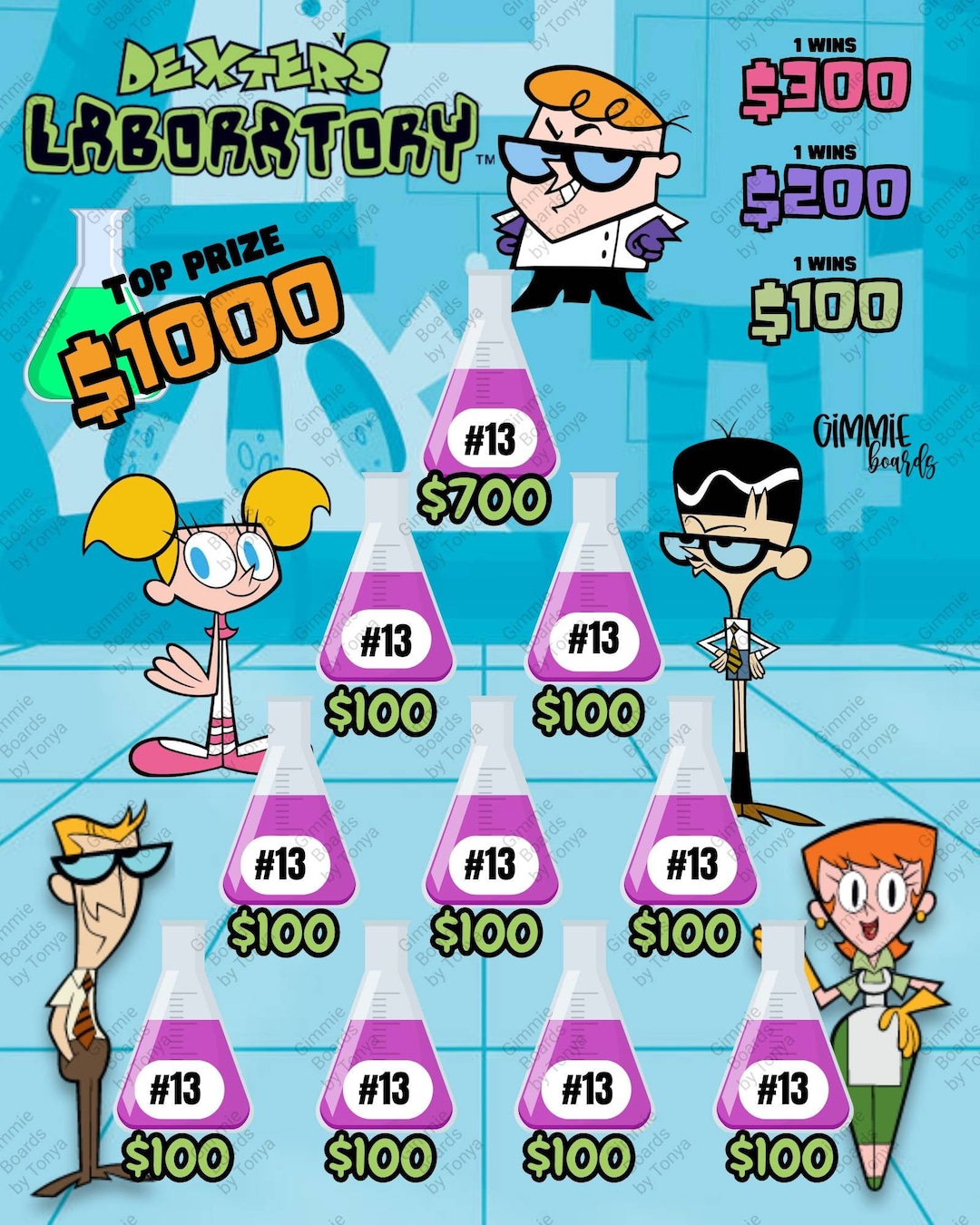 Dexter's Laboratory Climber Bingo Board - Etsy