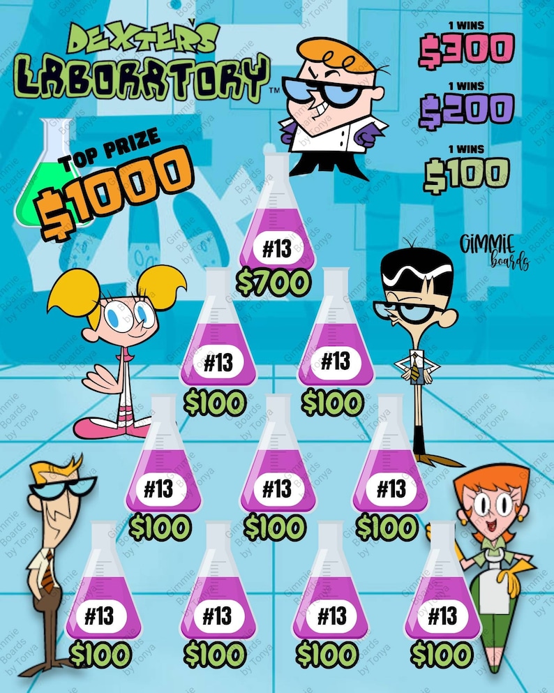 Dexter's Laboratory Climber Bingo Board - Etsy