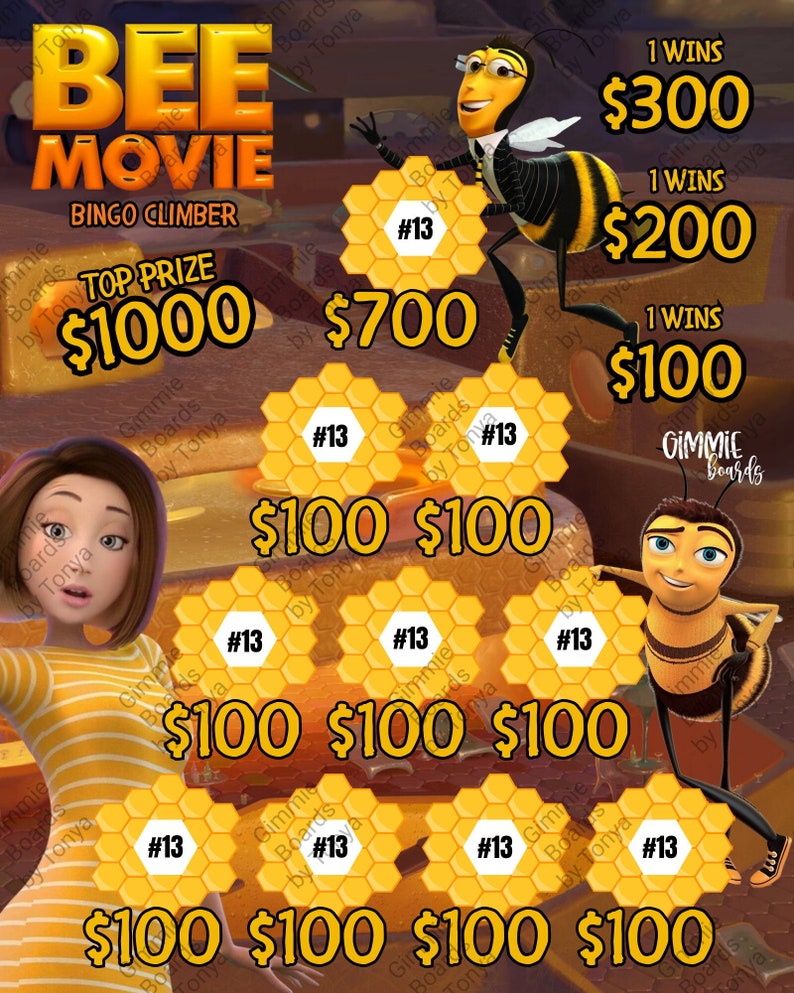 Bee Movie Climber Bingo Board - Etsy