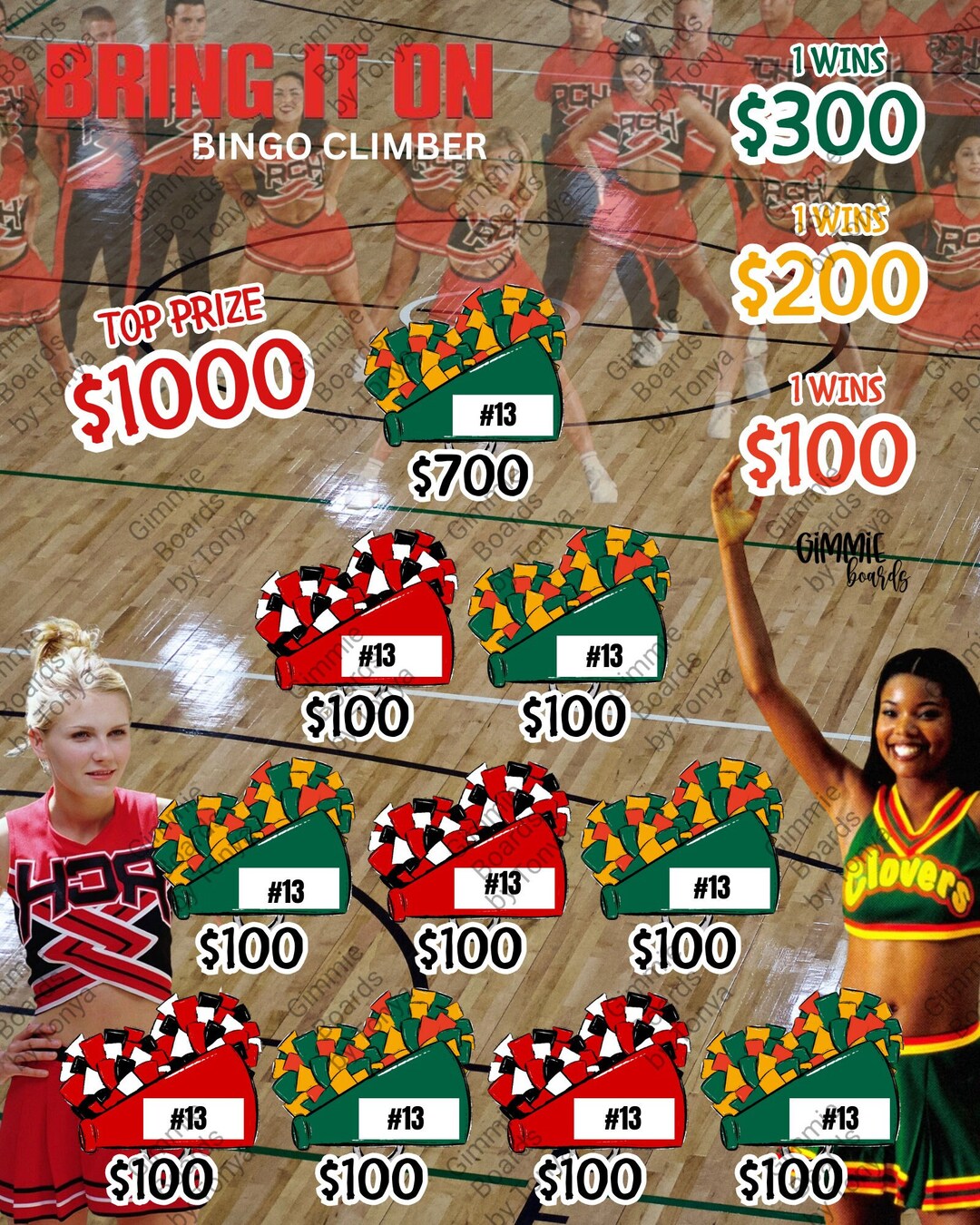 Bring It on Climber Bingo Board - Etsy