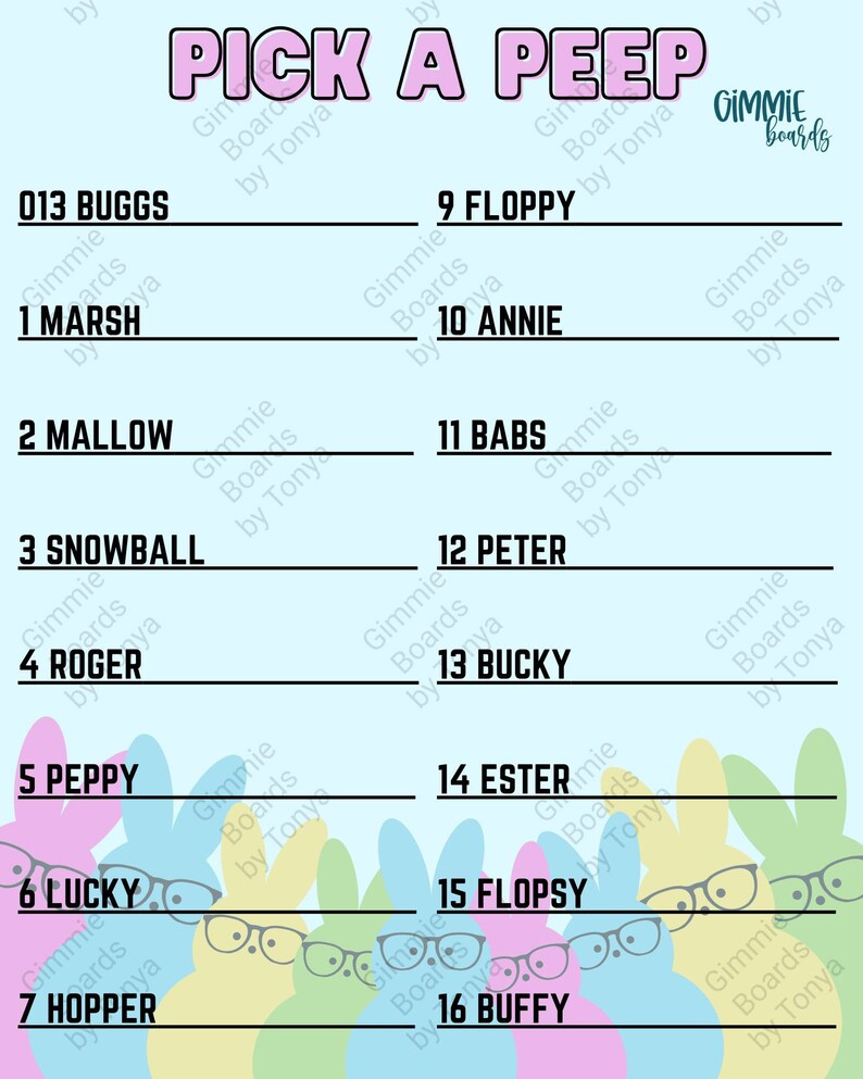 Hanging With My Peeps All Holds Win Bingo Board - Etsy