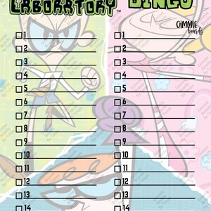 Dexter's Laboratory Climber Bingo Board - Etsy