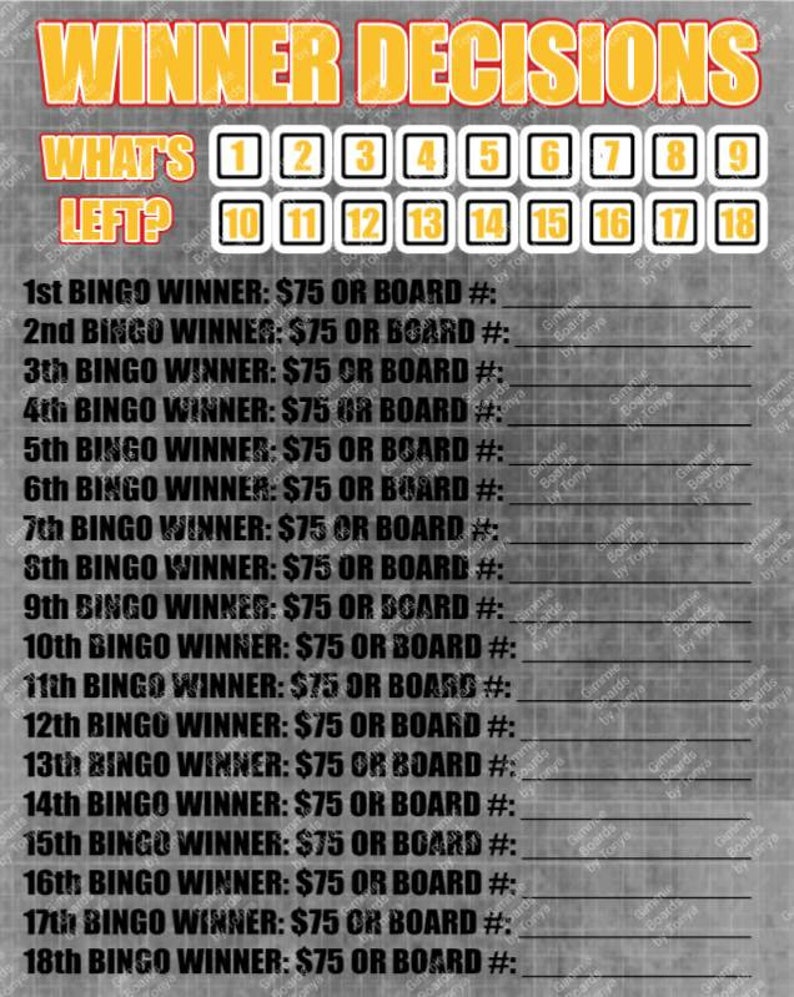Press Your Luck Bingo Scratch off Board - Etsy