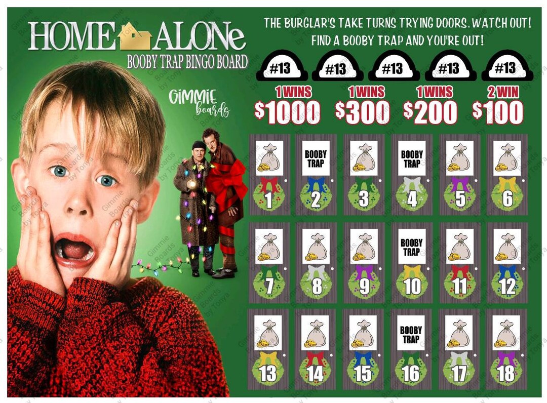 Home Alone Bingo Board Etsy