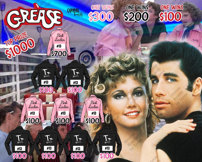 Grease Climber Bingo Board - Etsy