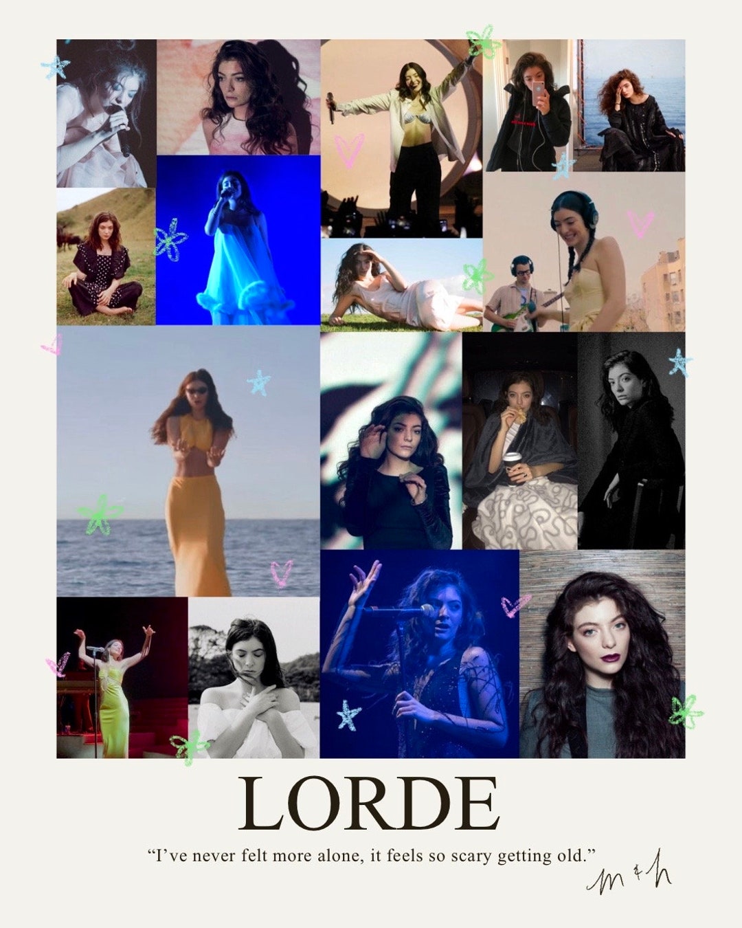 LORDE Collage Art Print - Etsy